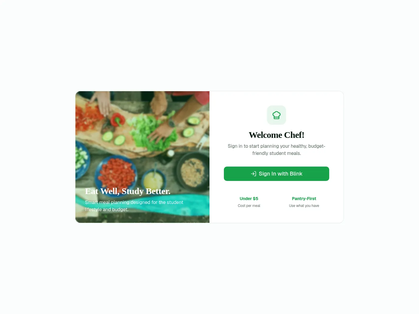 Student Meal Planner