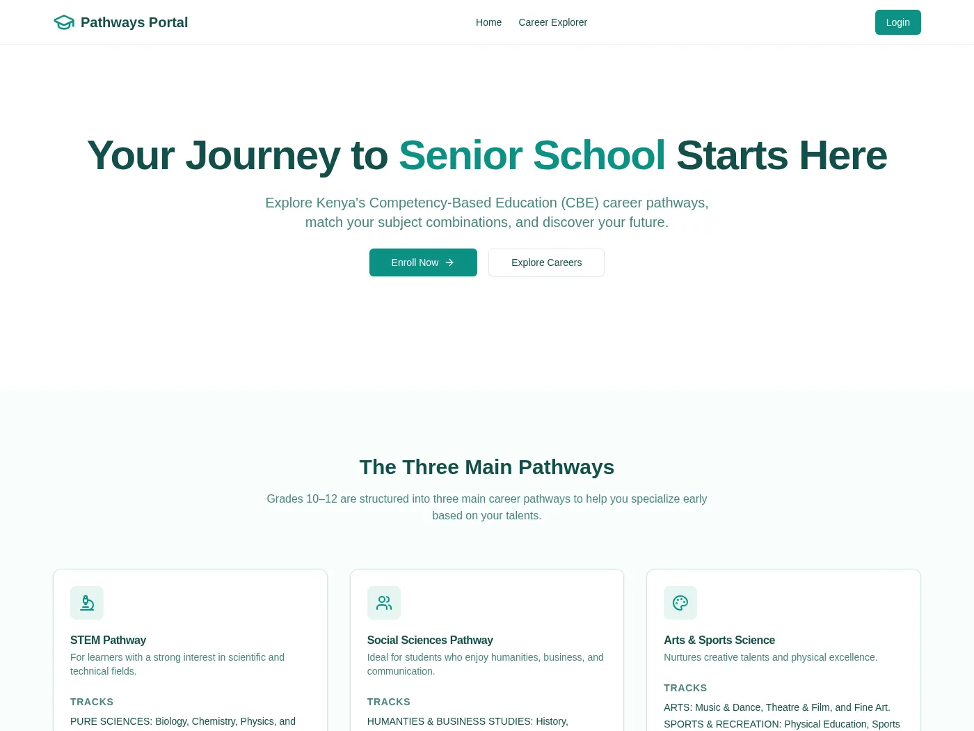Student Pathways Portal