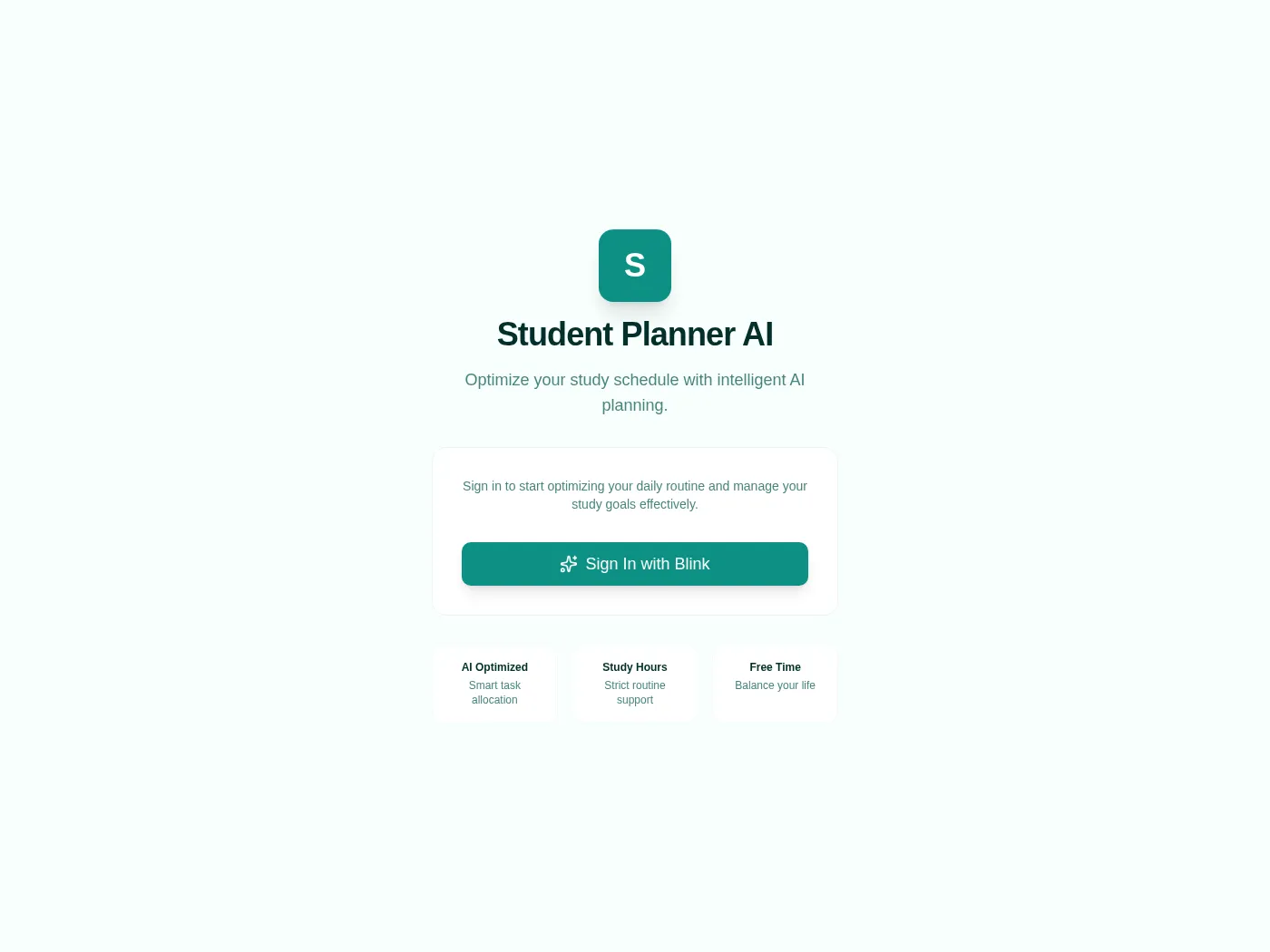Student Planner AI