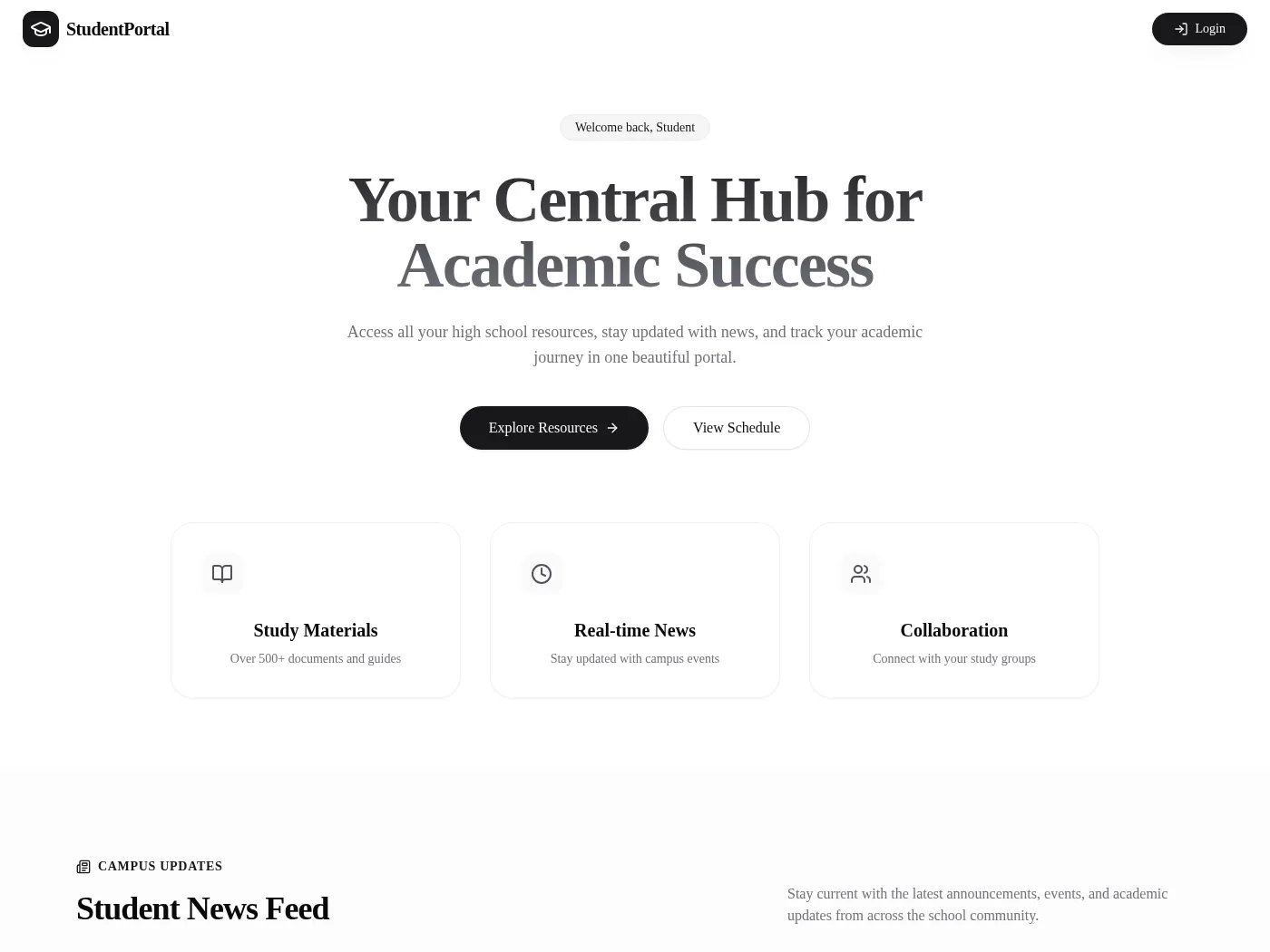 Student Resource Portal