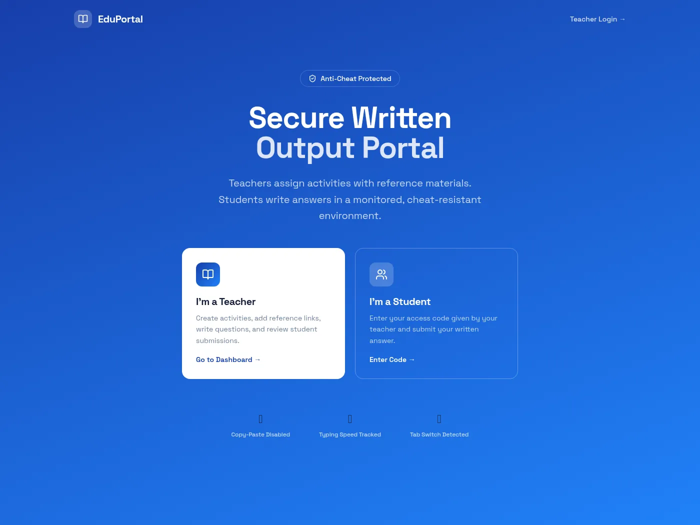 Secure Student Portal