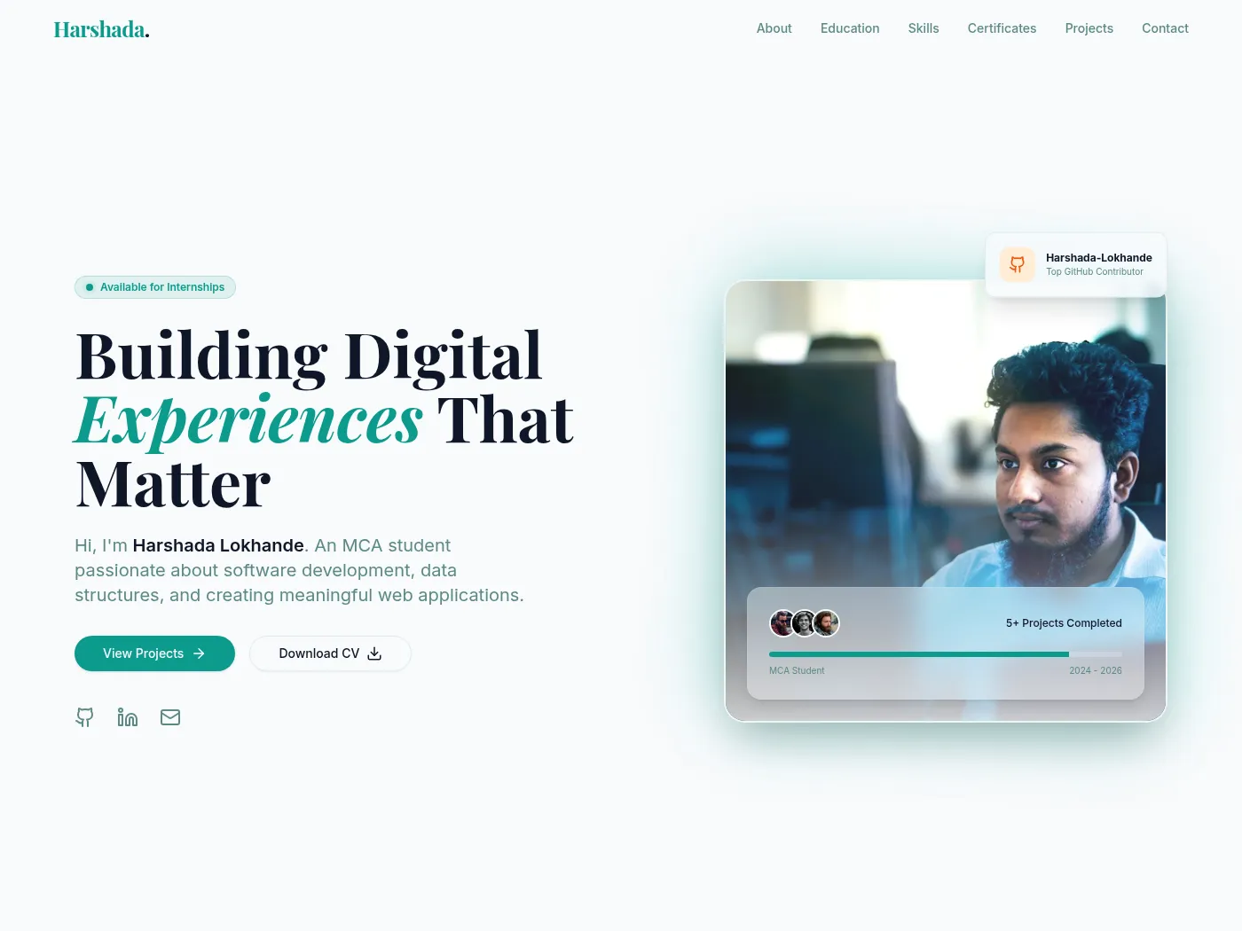Harshada's Student Portfolio