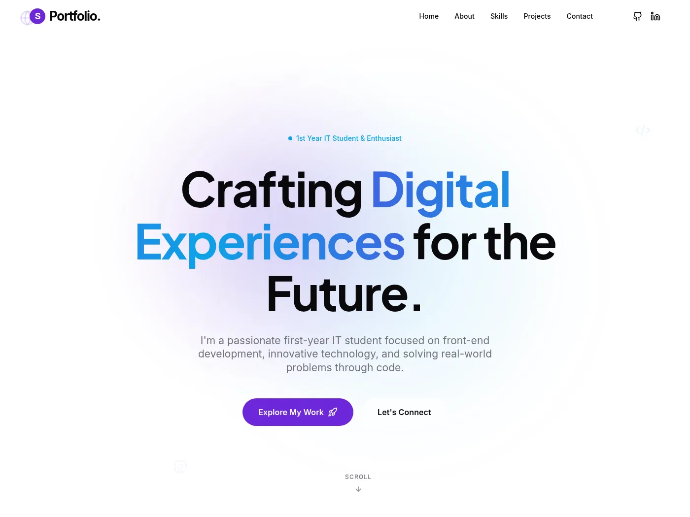 Aesthetic Student Portfolio