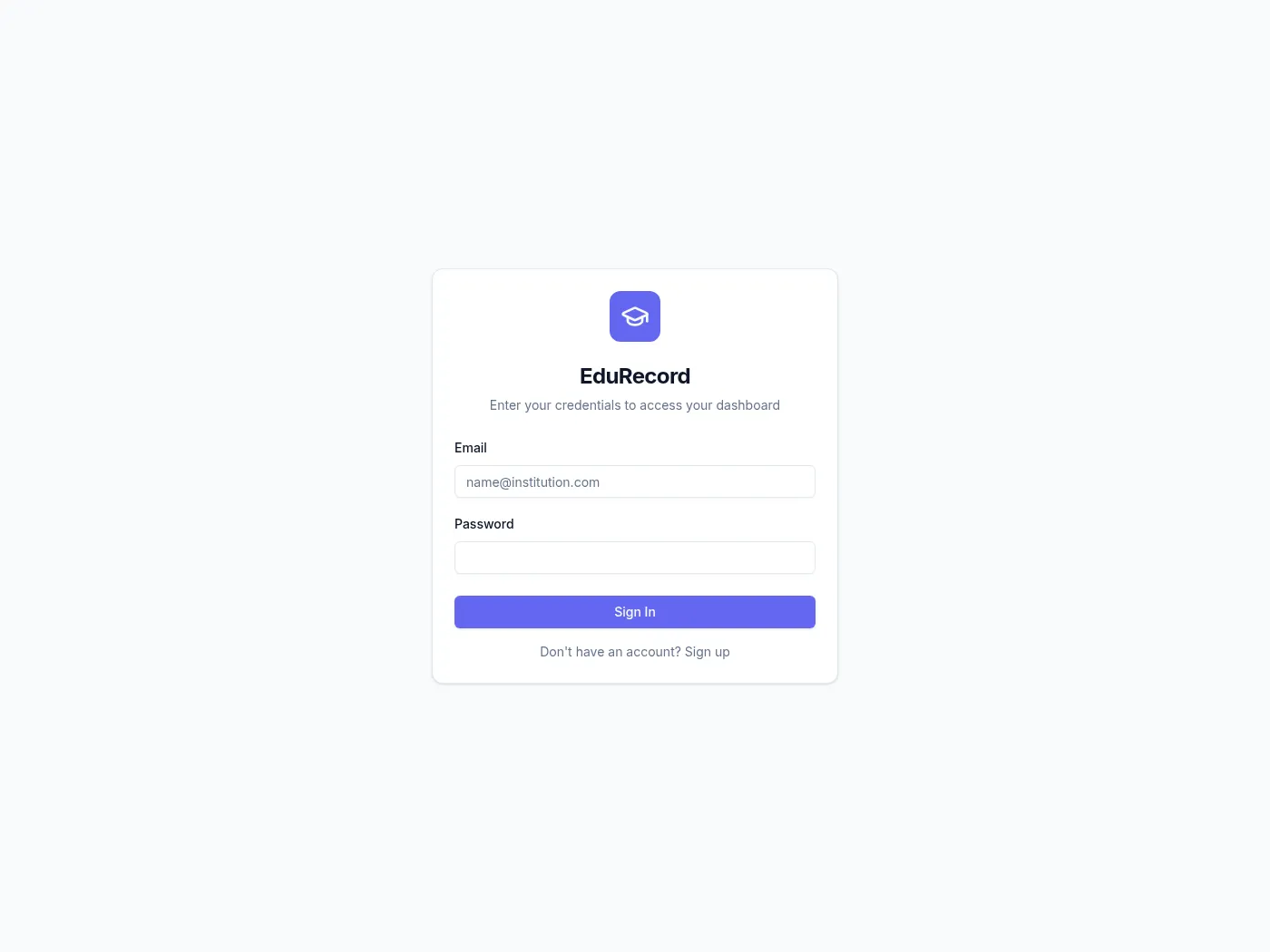 EduRecord Web System