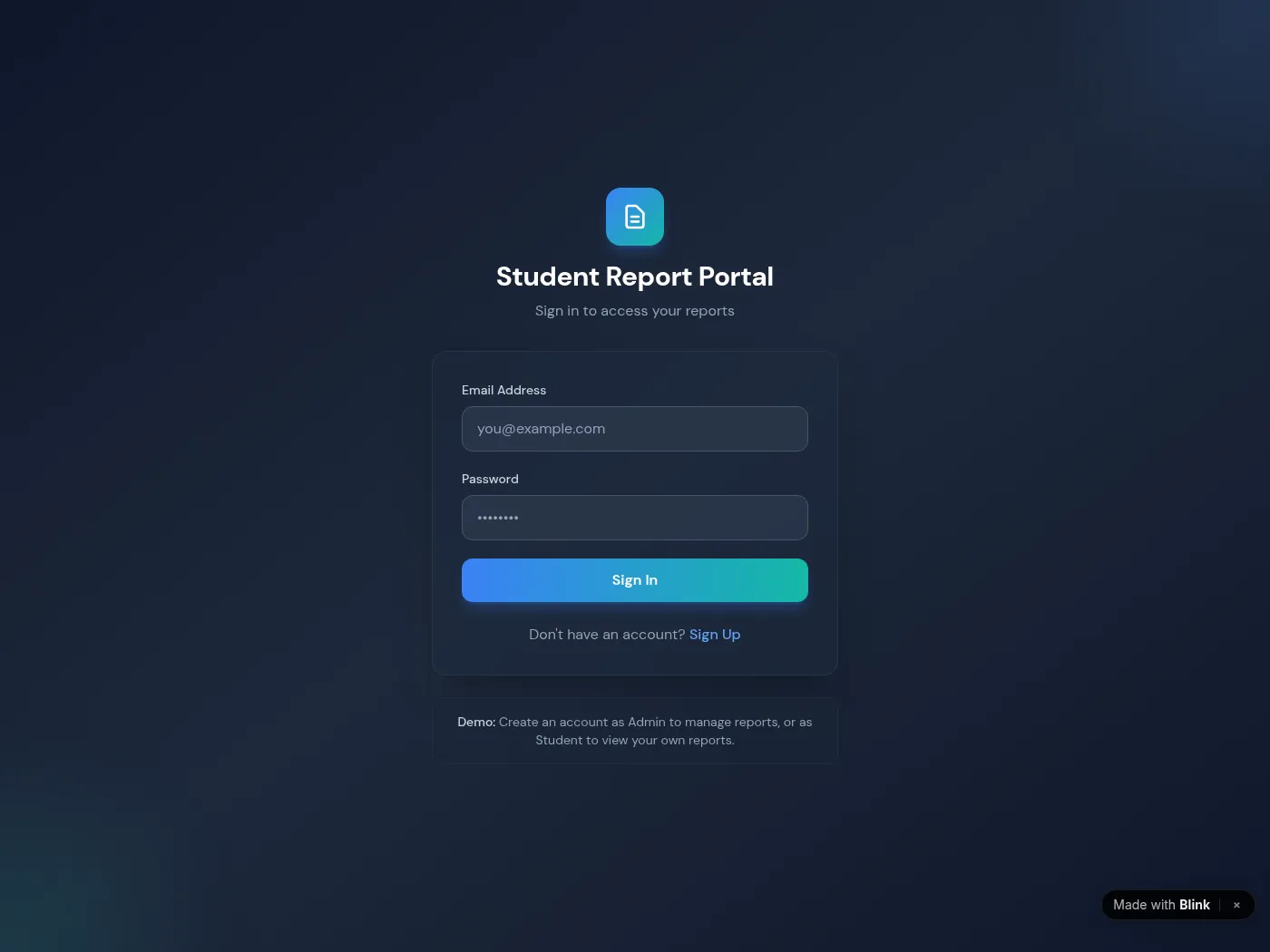 Student Report Portal