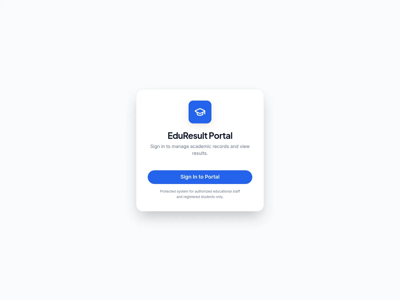 Student Result Portal