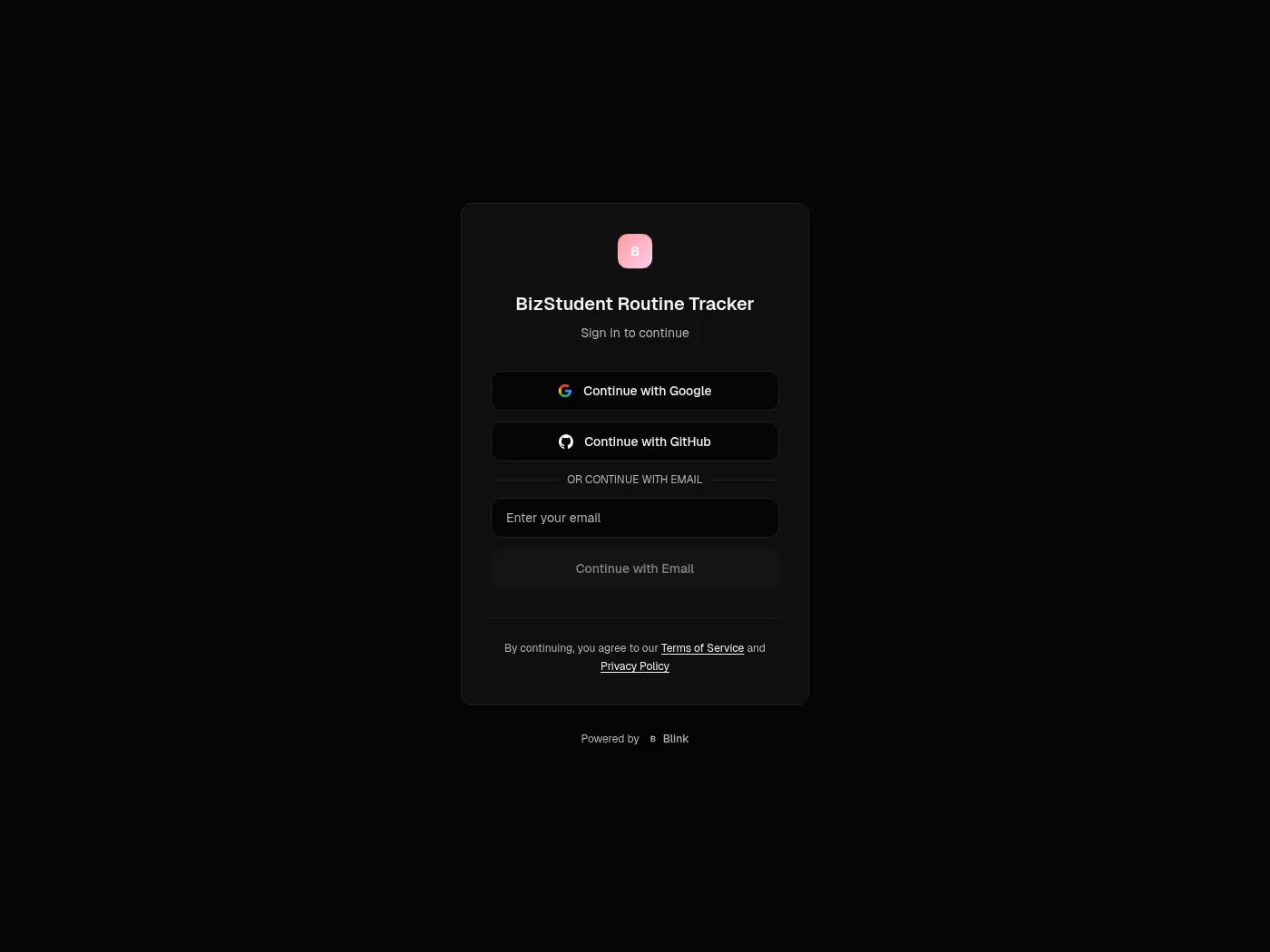 BizStudent Routine Tracker