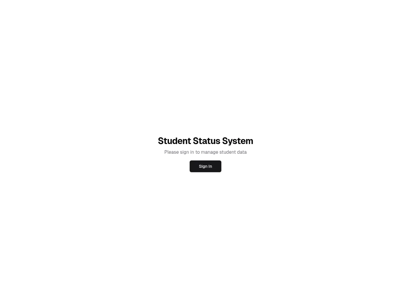 Student Status Dashboard