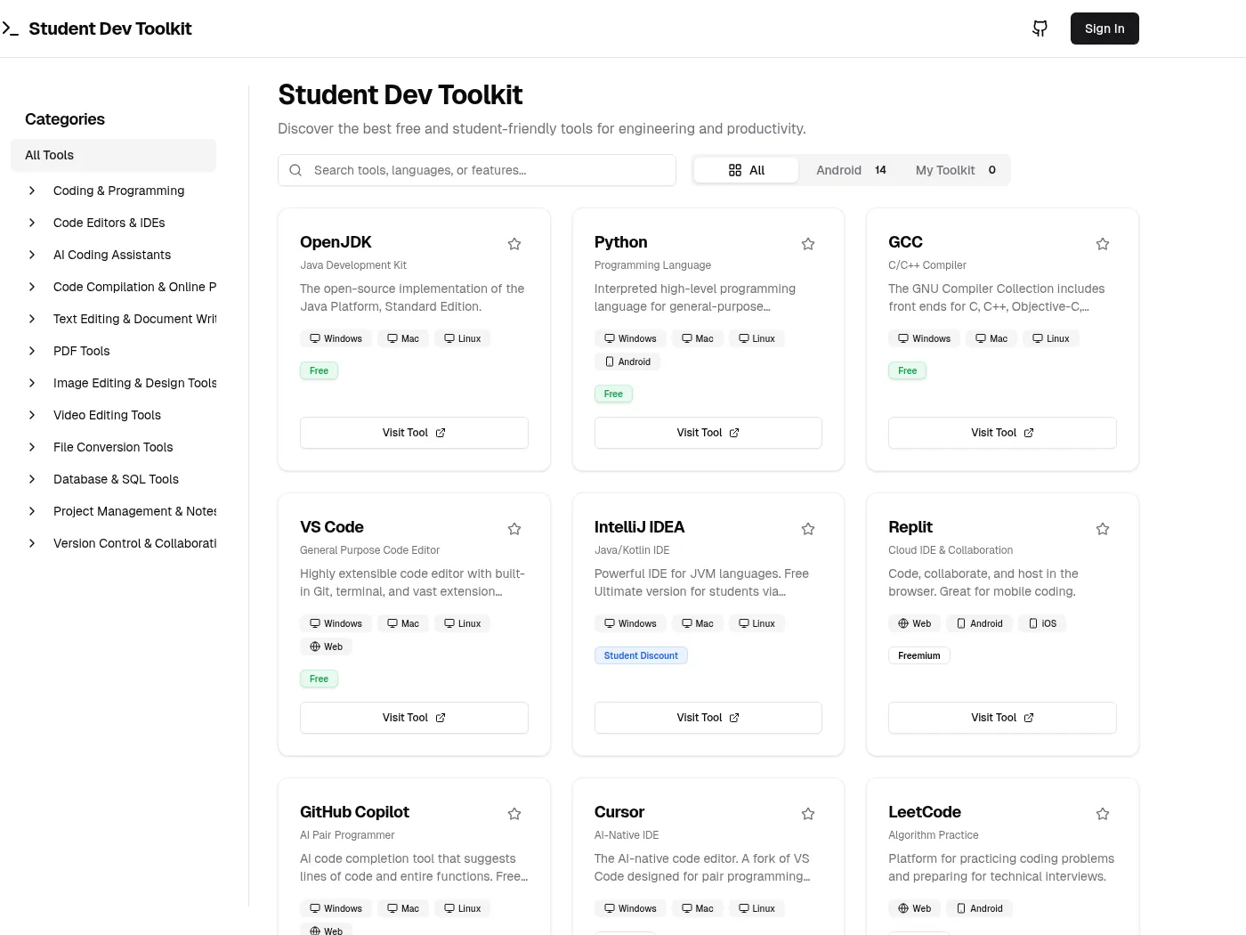 Student Dev Toolkit