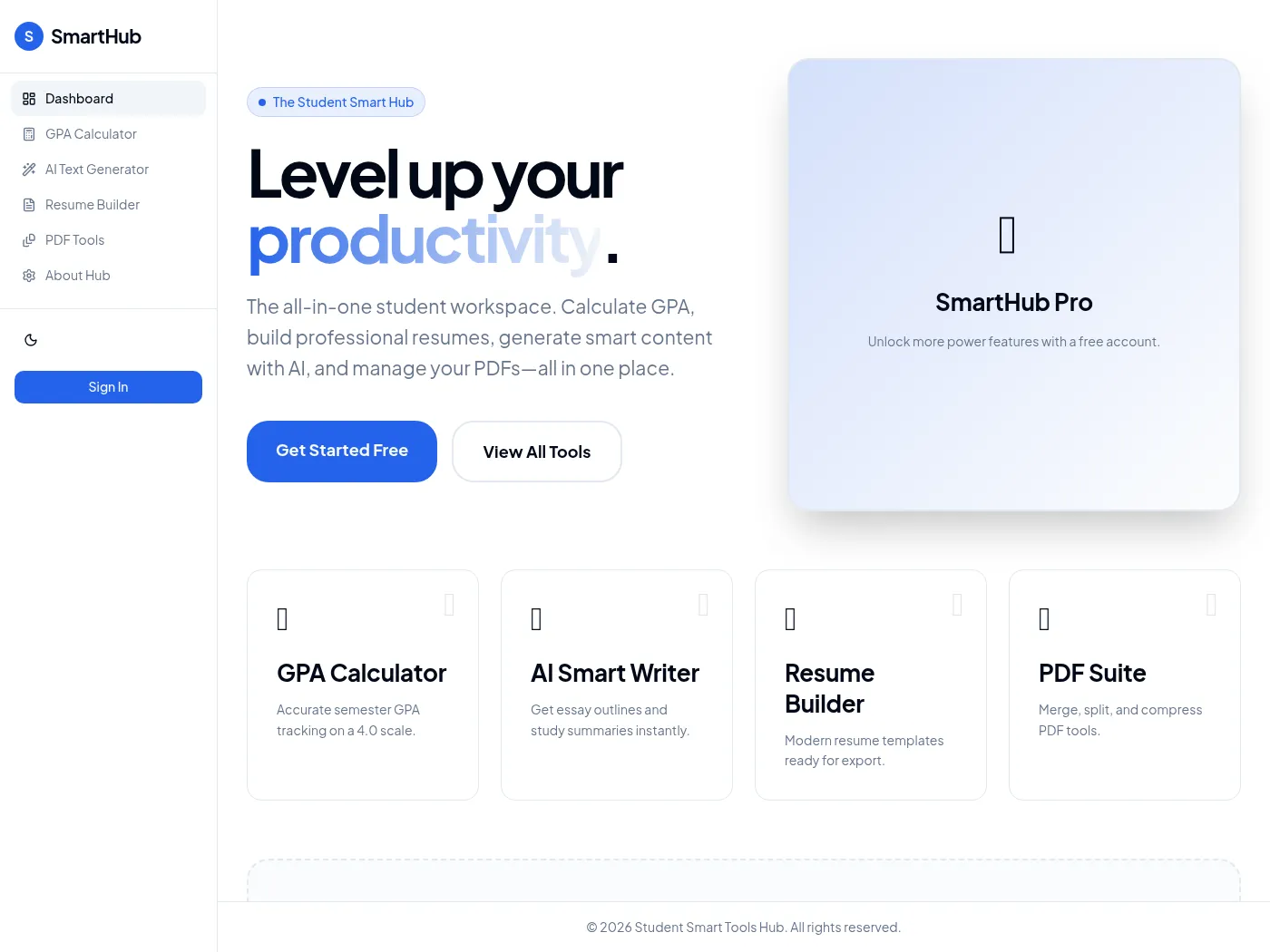 Student Smart Tools Hub