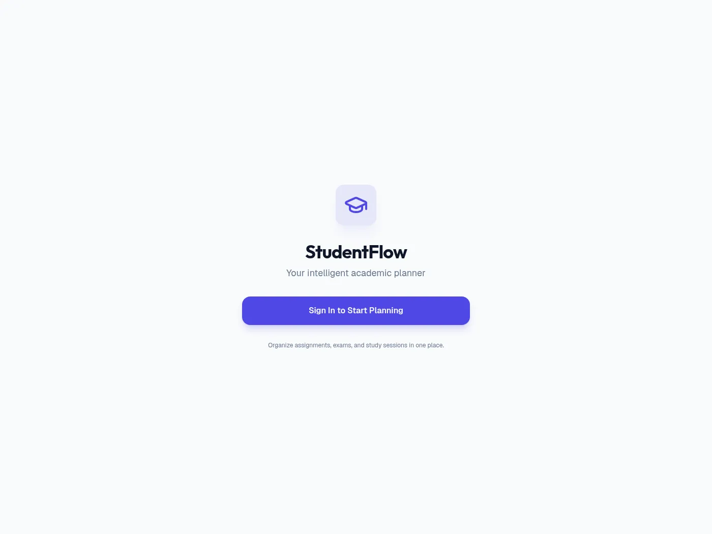 StudentFlow Academic Planner