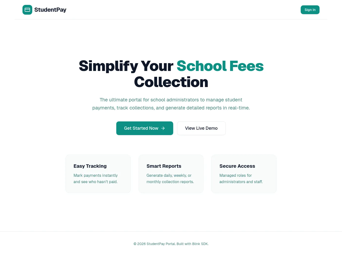 StudentPay Portal