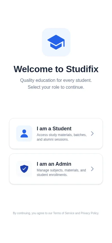Studifix EdTech Mobile App