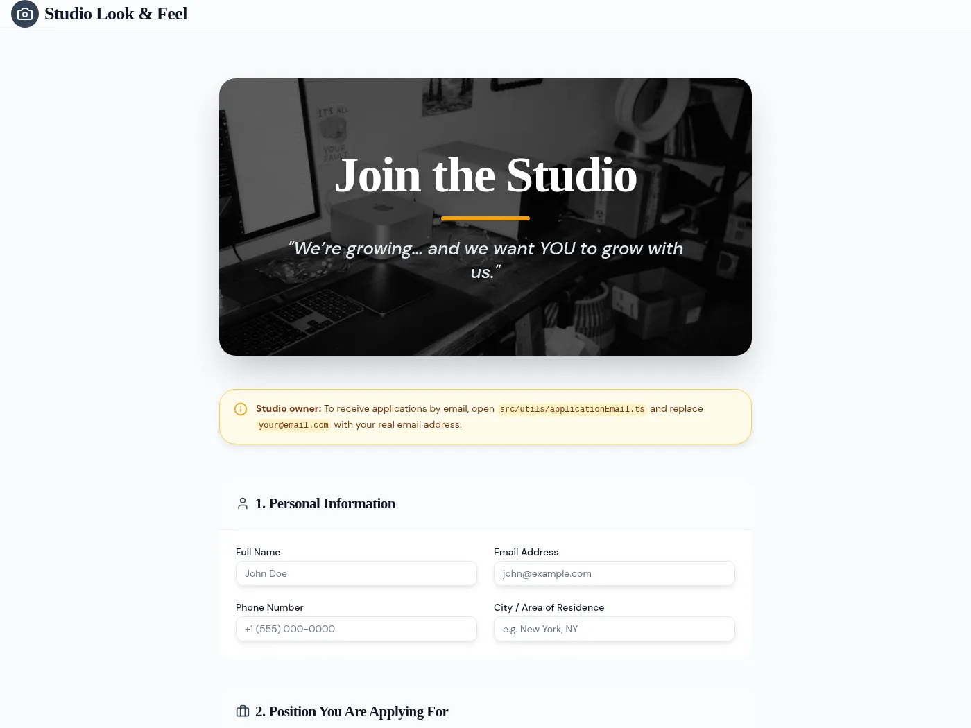 Studio Look & Feel Careers