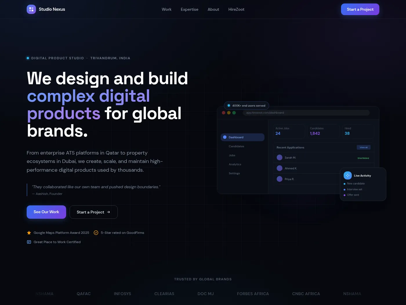 Studio Nexus Homepage