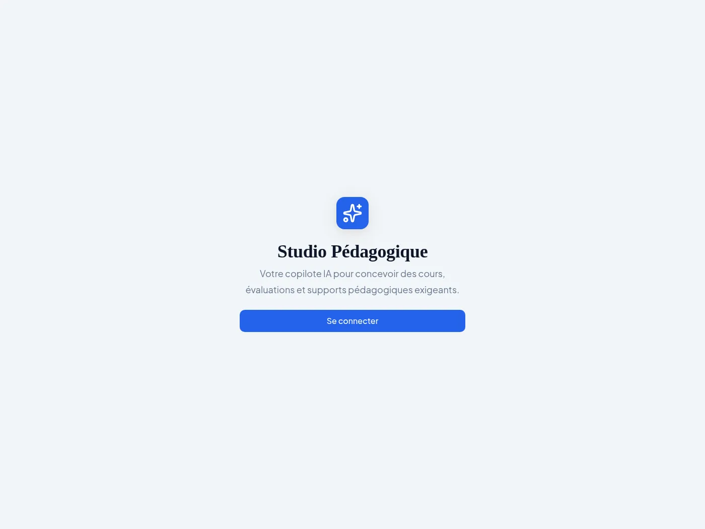 Studio Pédagogique AI