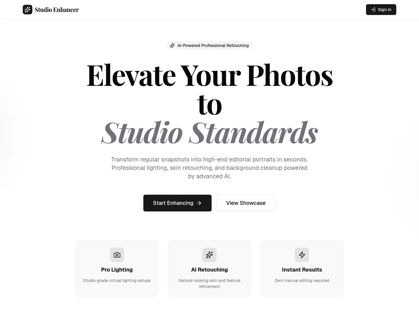 Studio Photo Enhancer