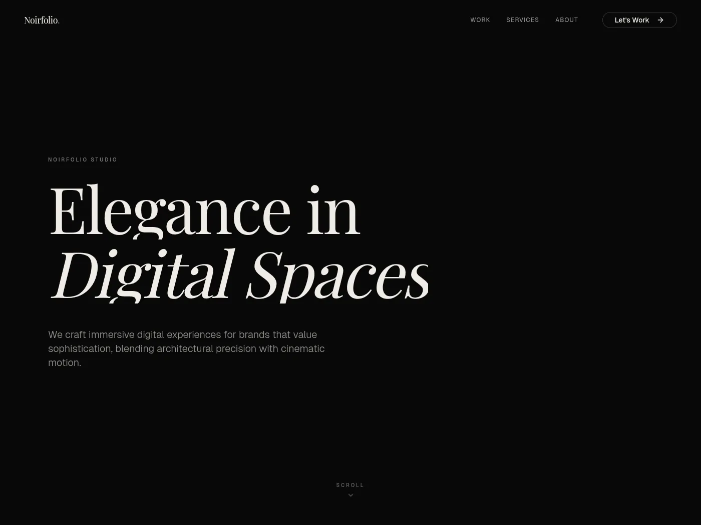 Noirfolio Studio Site