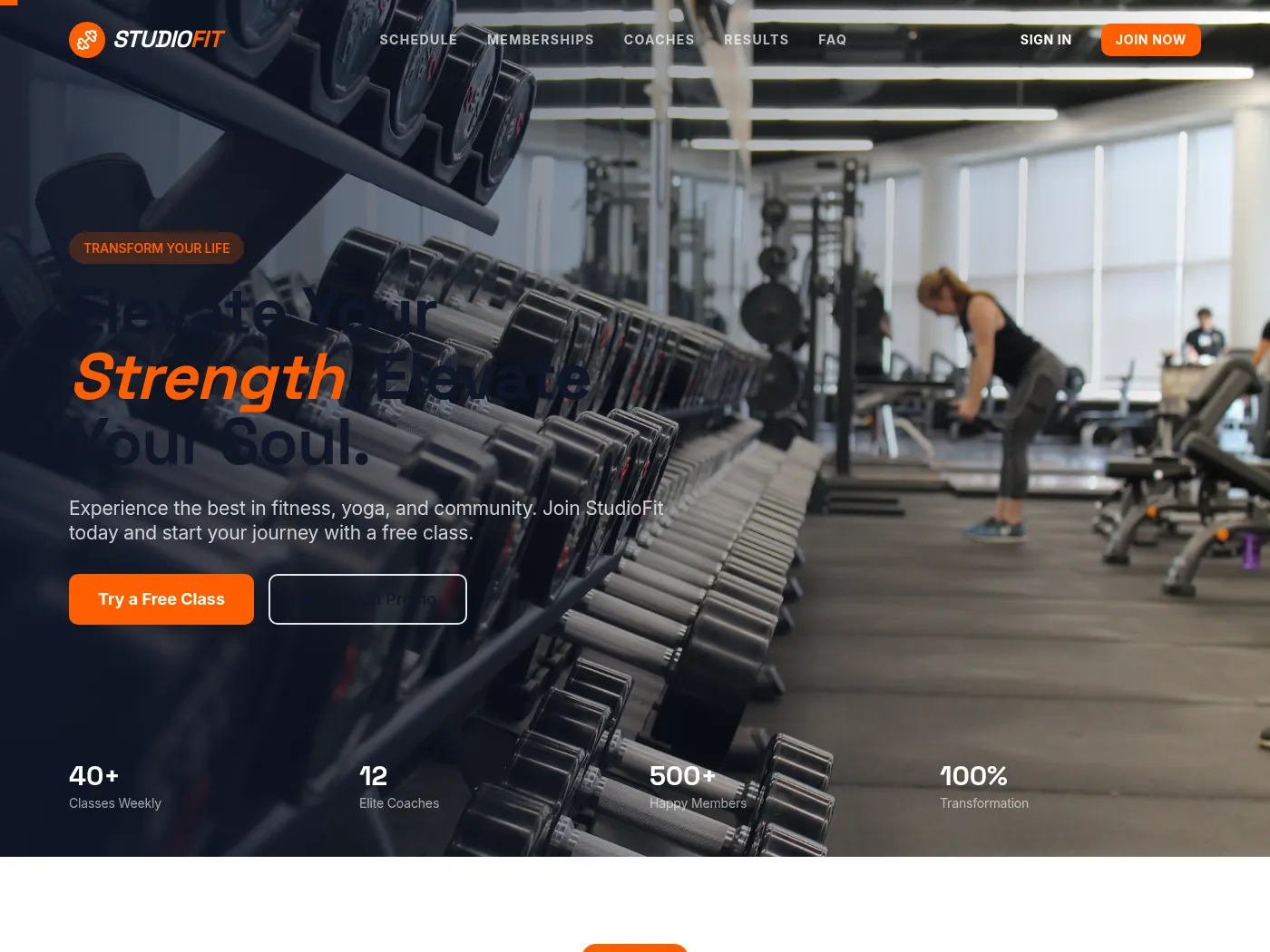 StudioFit Booking Site
