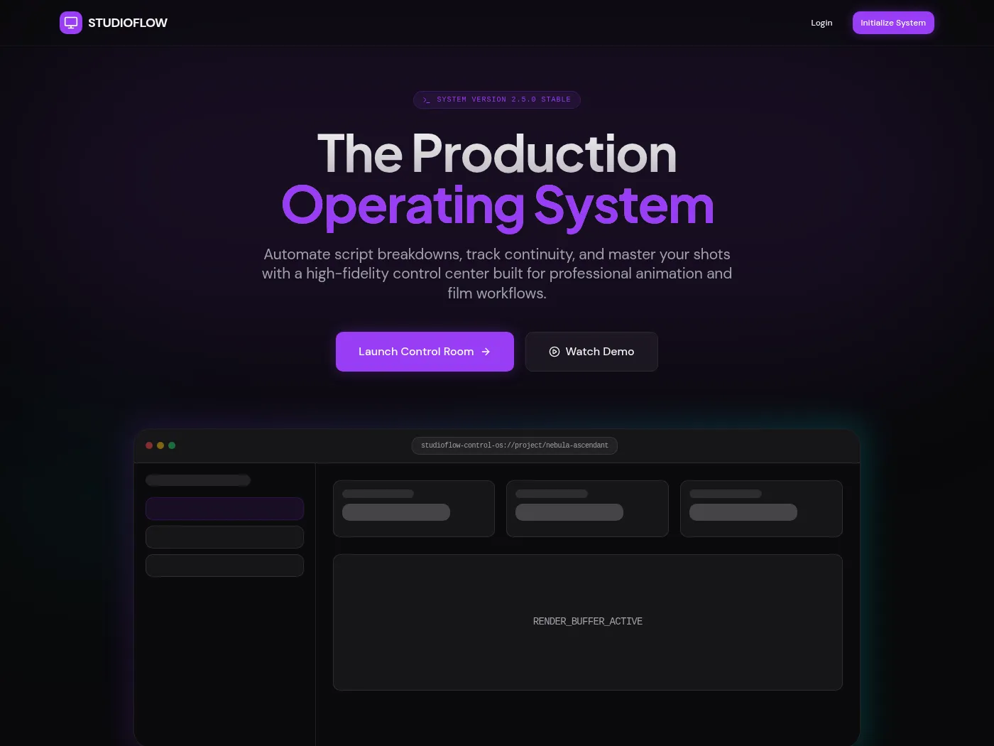StudioFlow Control OS