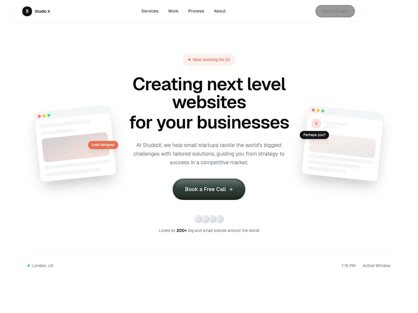 StudioX Portfolio Site