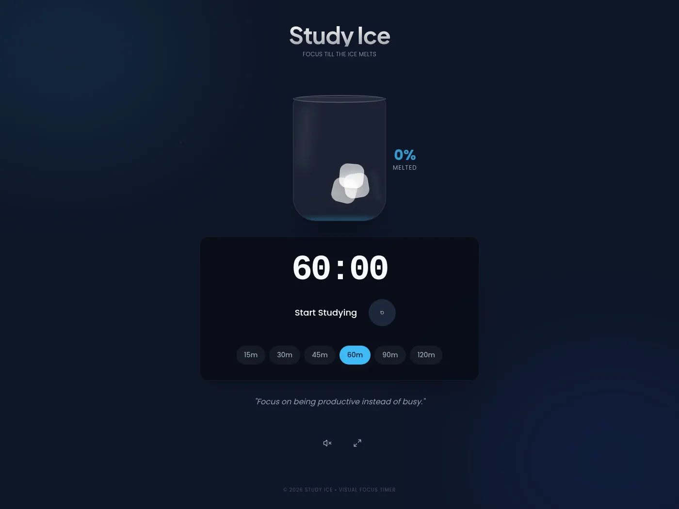 Study Ice Focus Timer