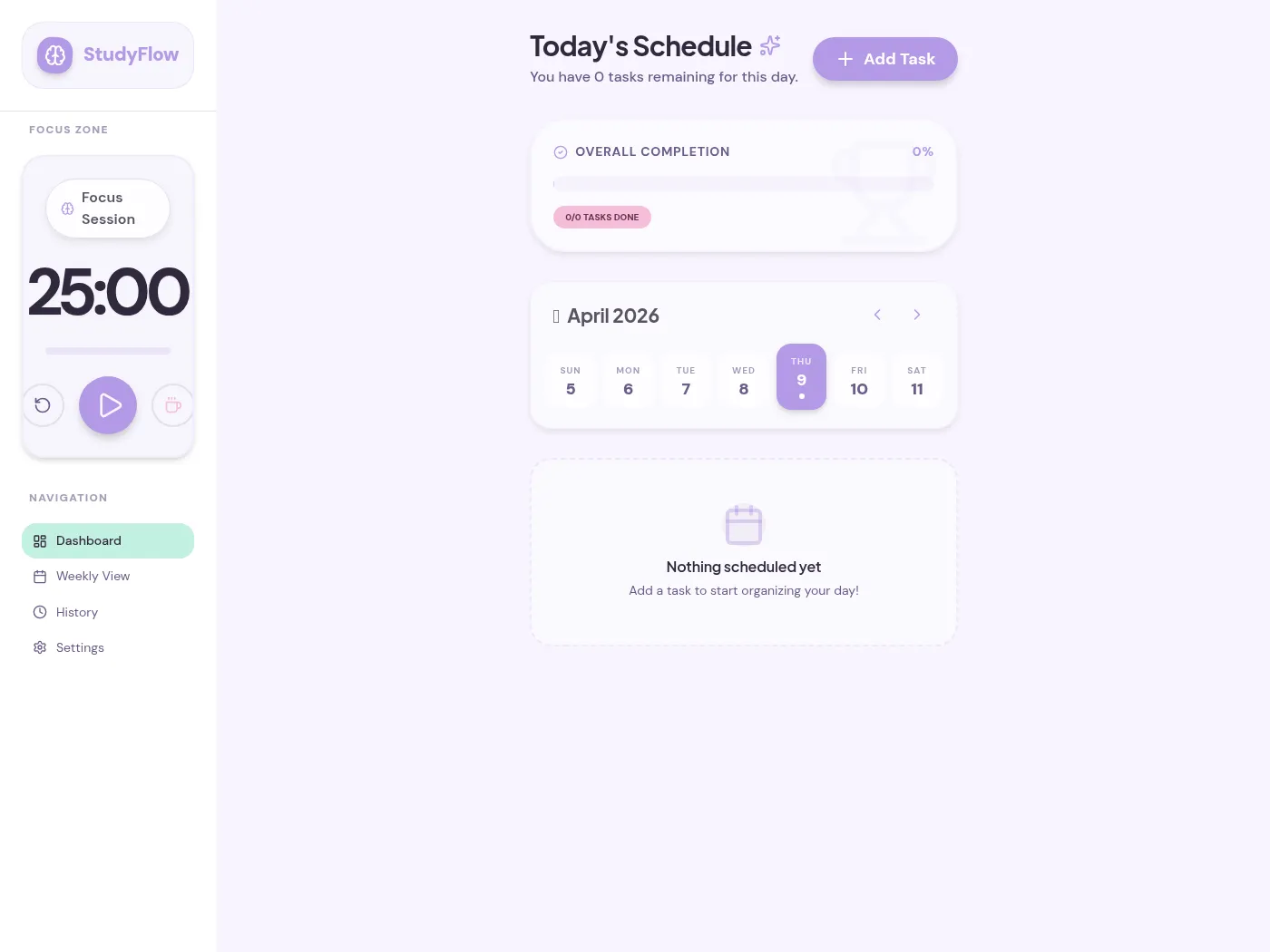 Pastel Study Planner