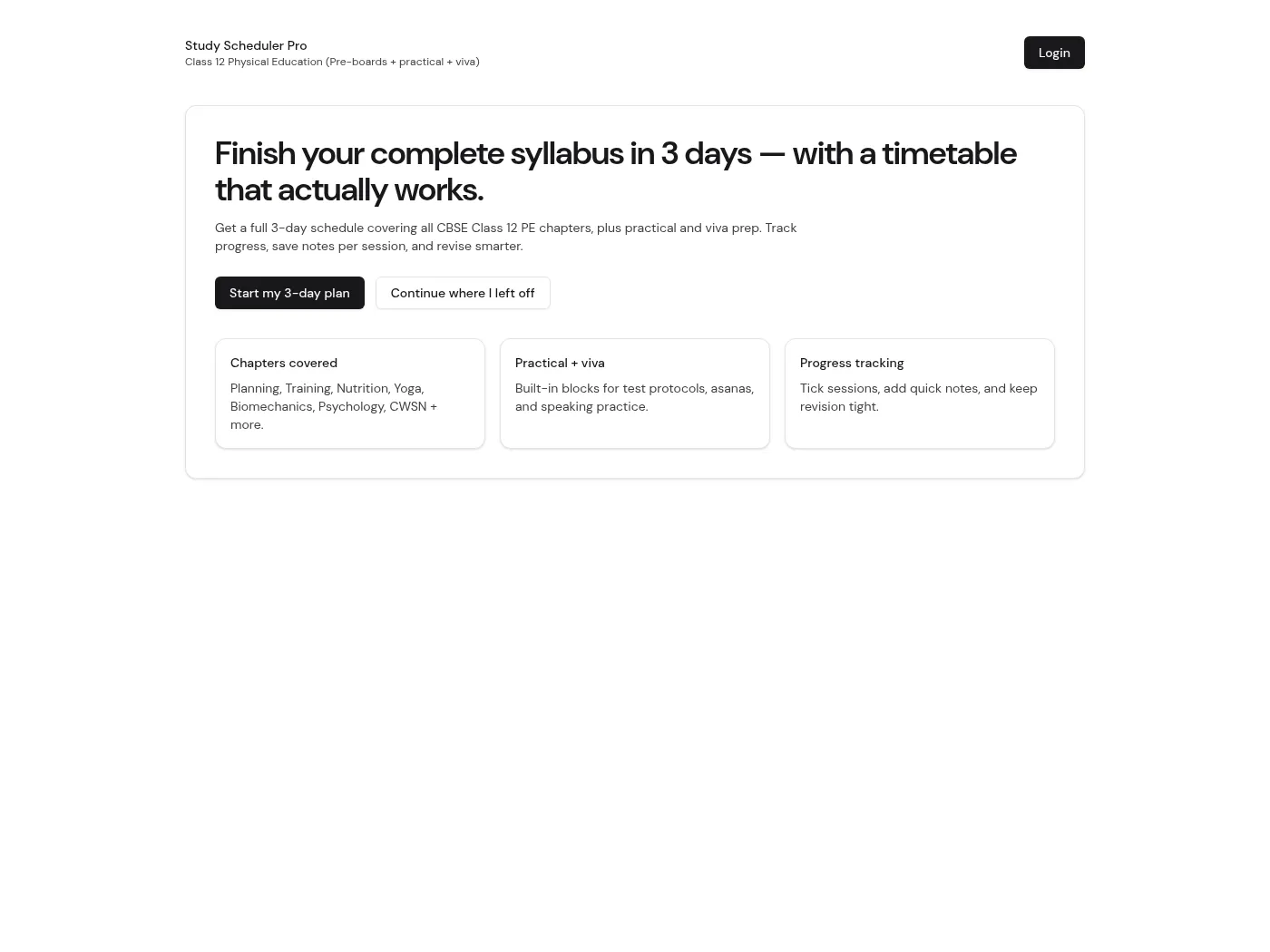 Study Scheduler Pro