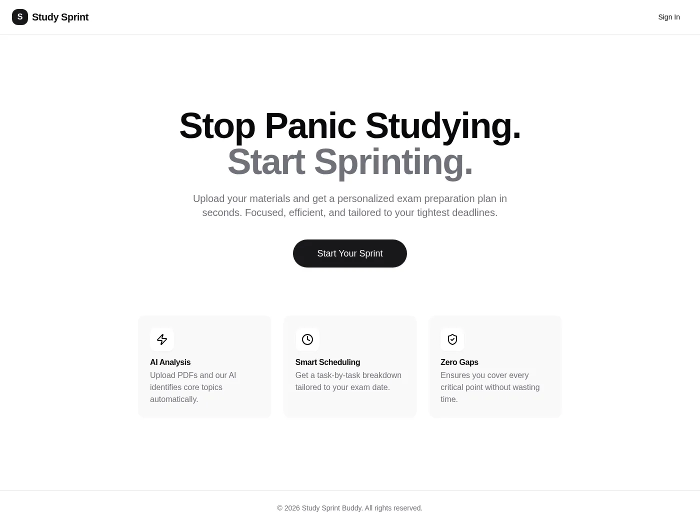 Study Sprint Buddy