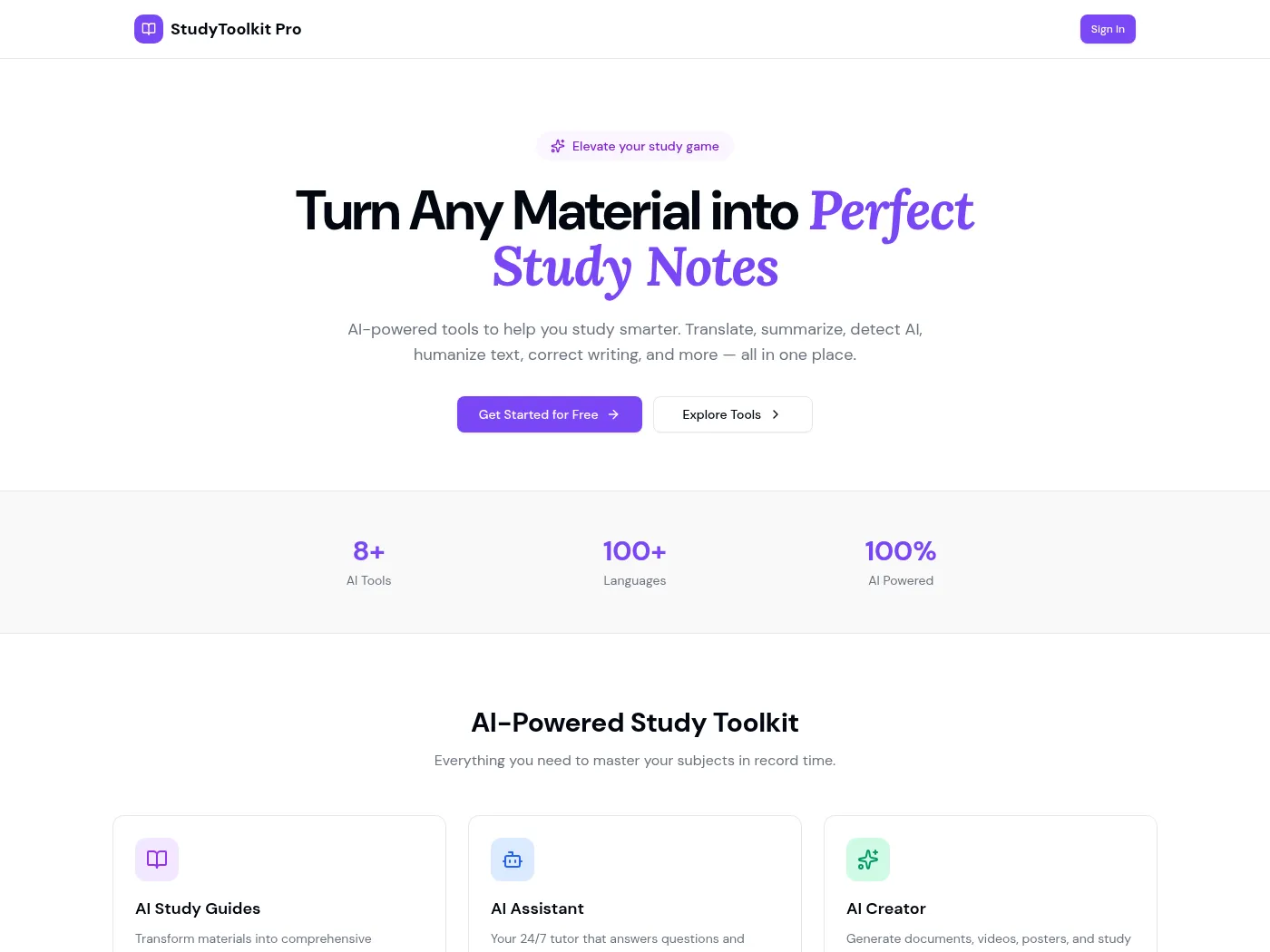 Study Toolkit Pro