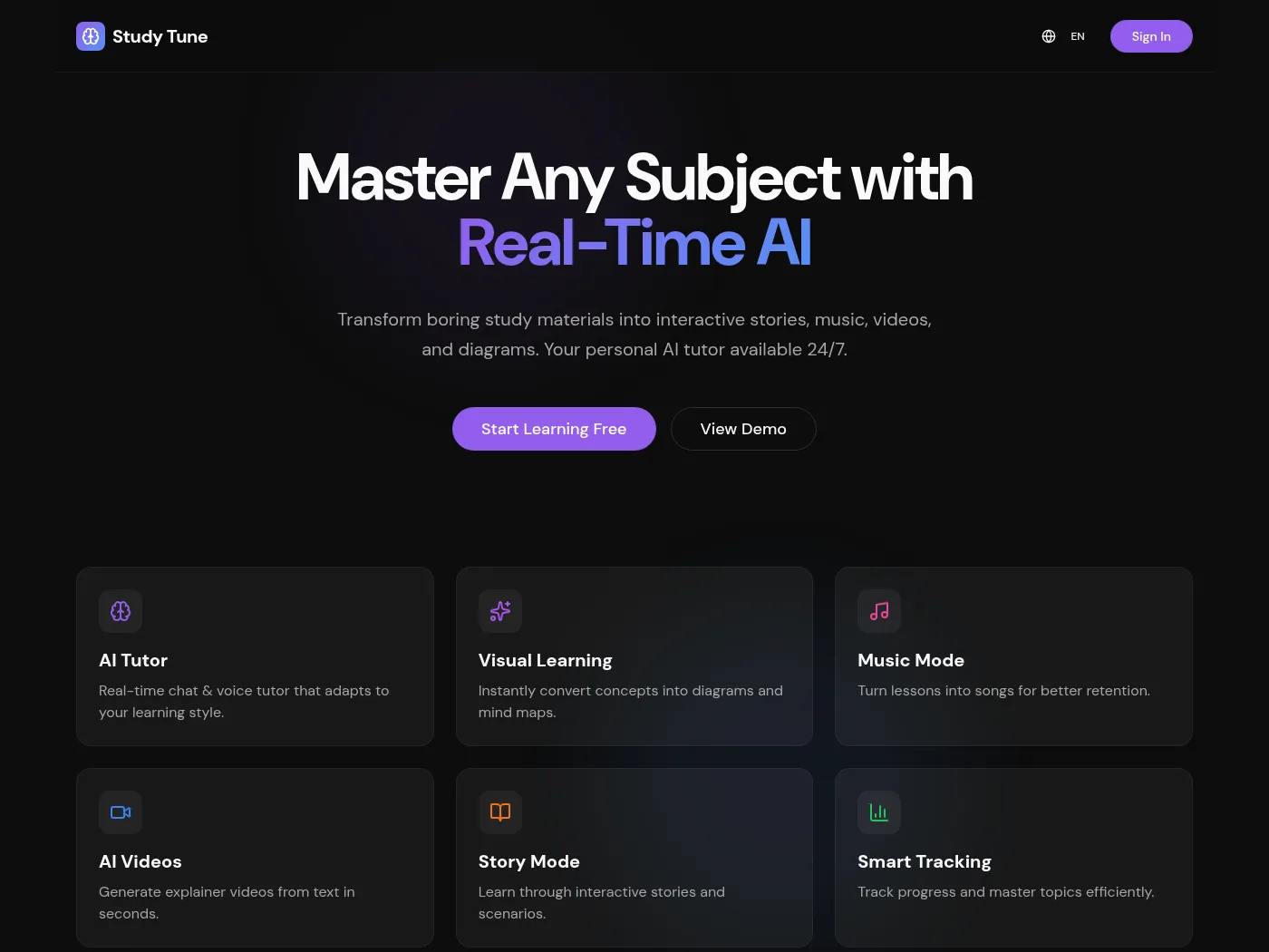 Study Tune AI Learning