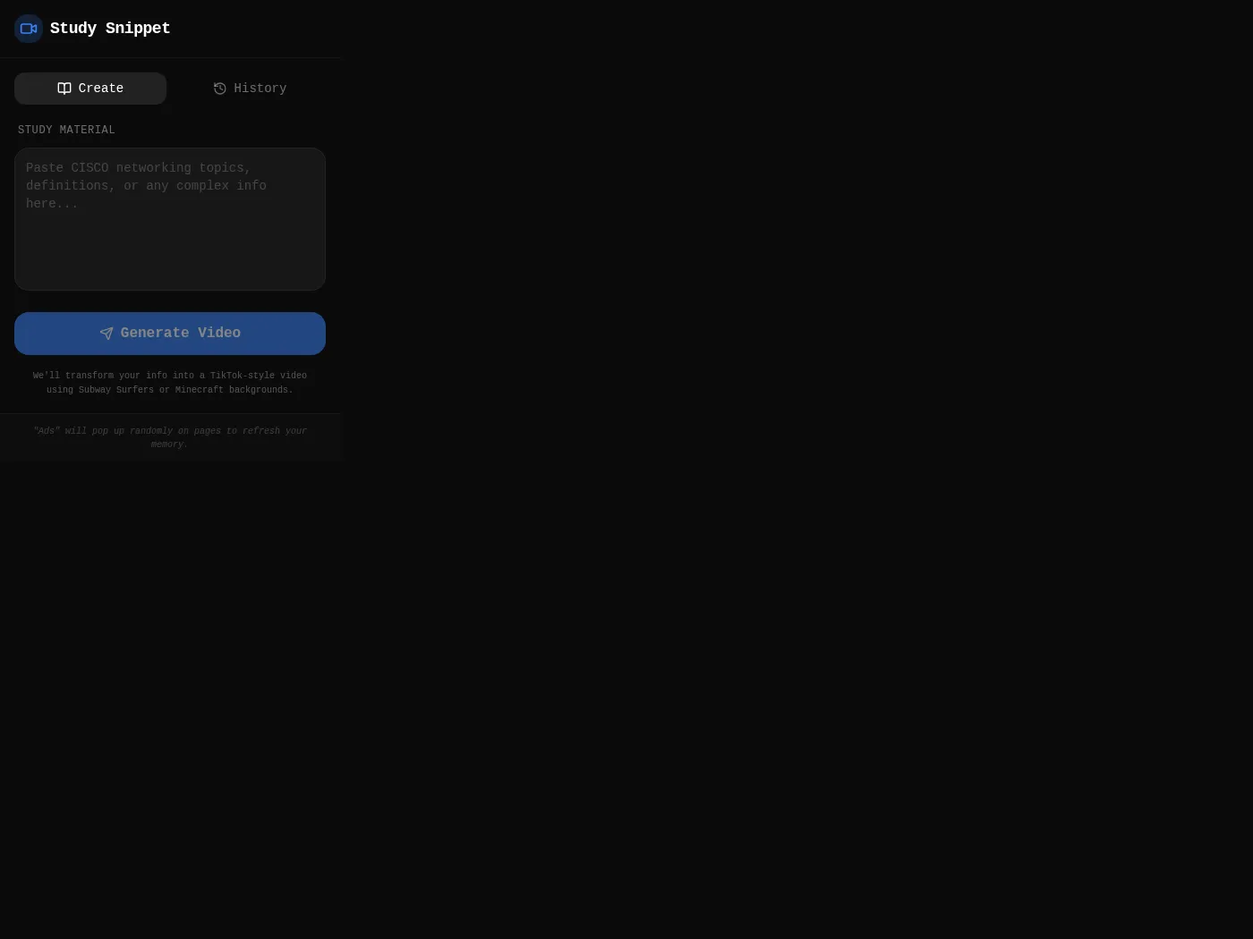 Study Snippet Extension
