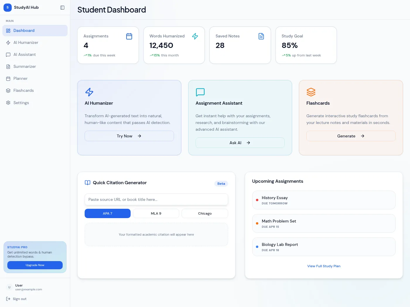 StudyAI Helper Hub