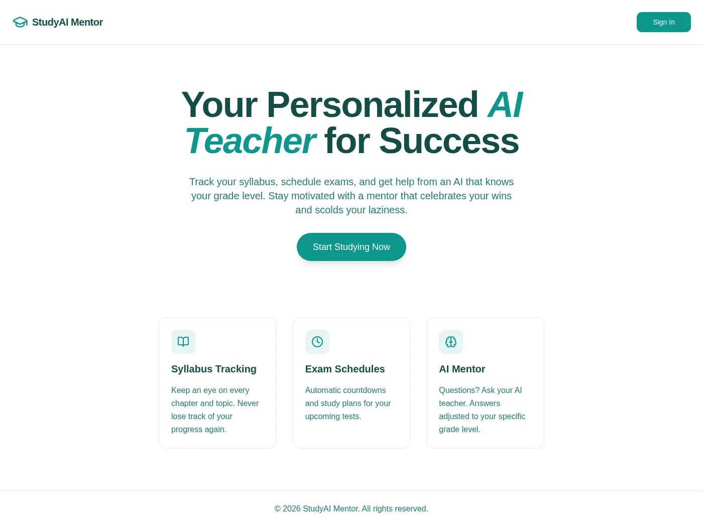 StudyAI Mentor