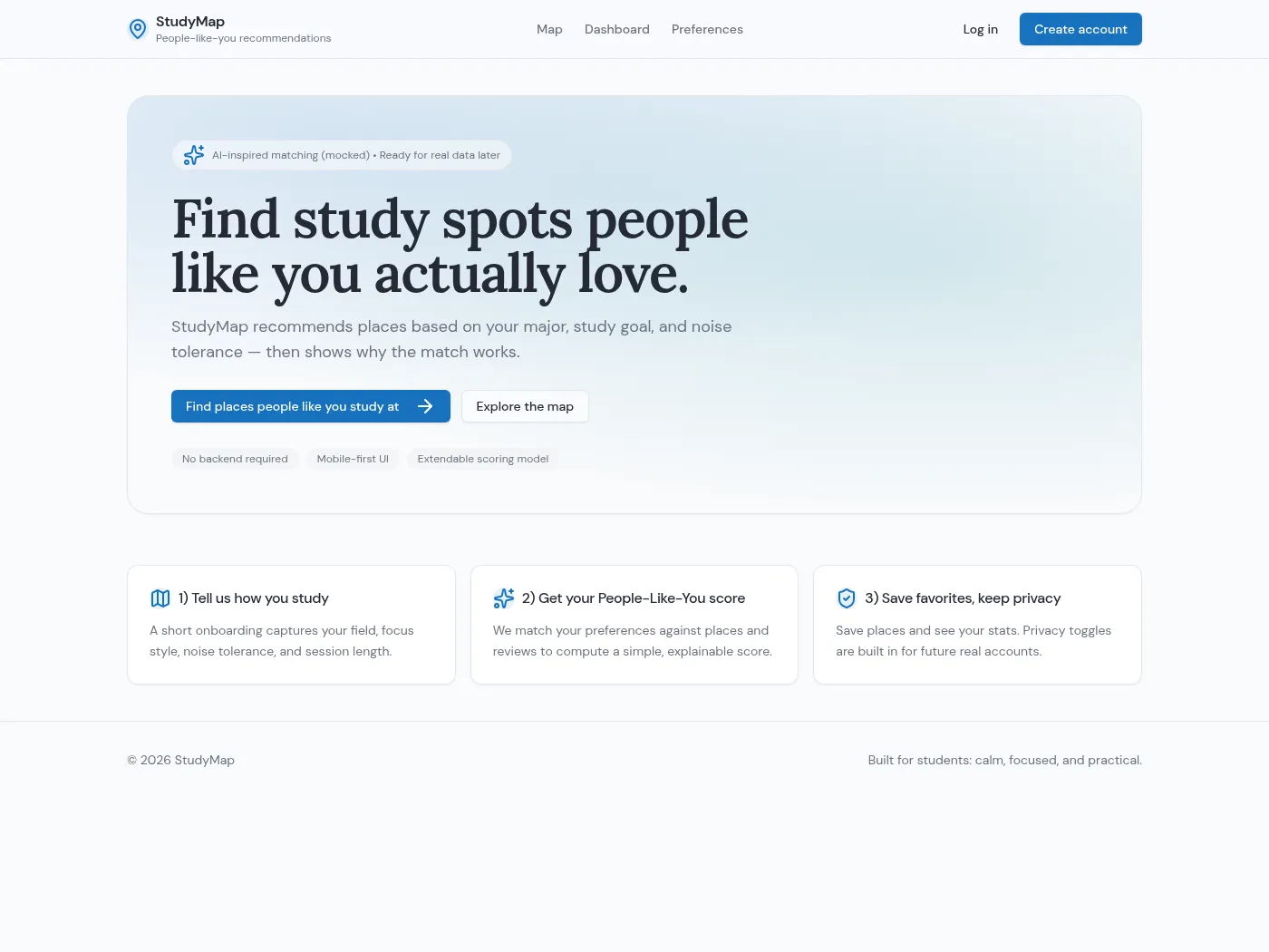 StudyMap Interactive Platform