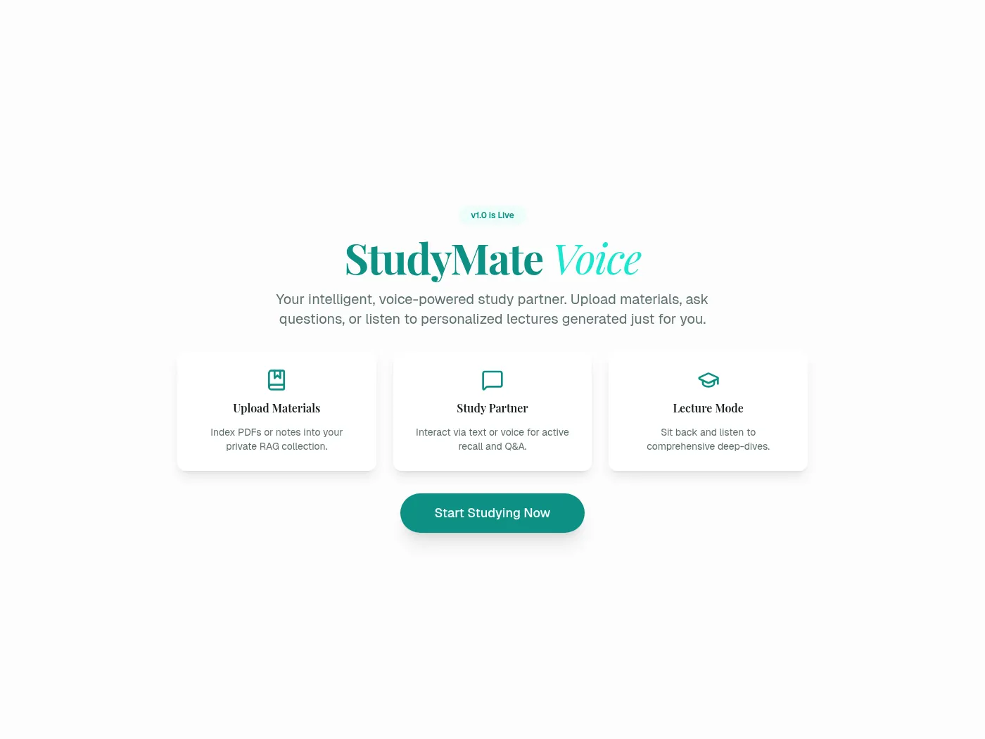 StudyMate Voice Chatbot
