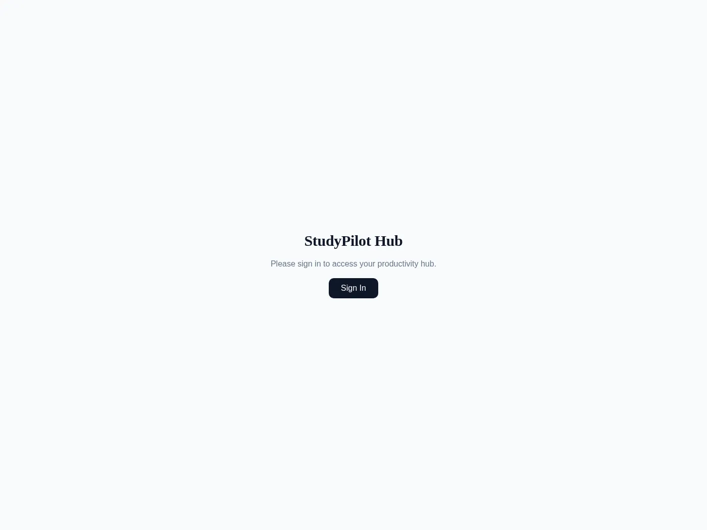 StudyPilot Productivity Hub