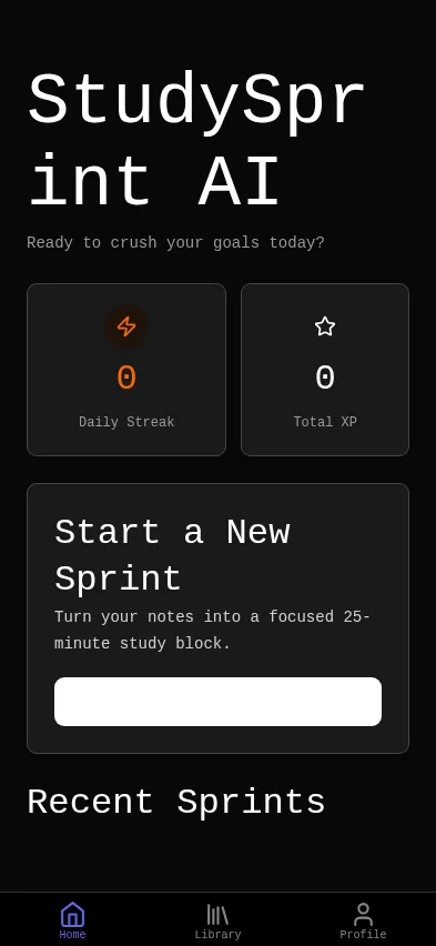 StudySprint AI Sessions