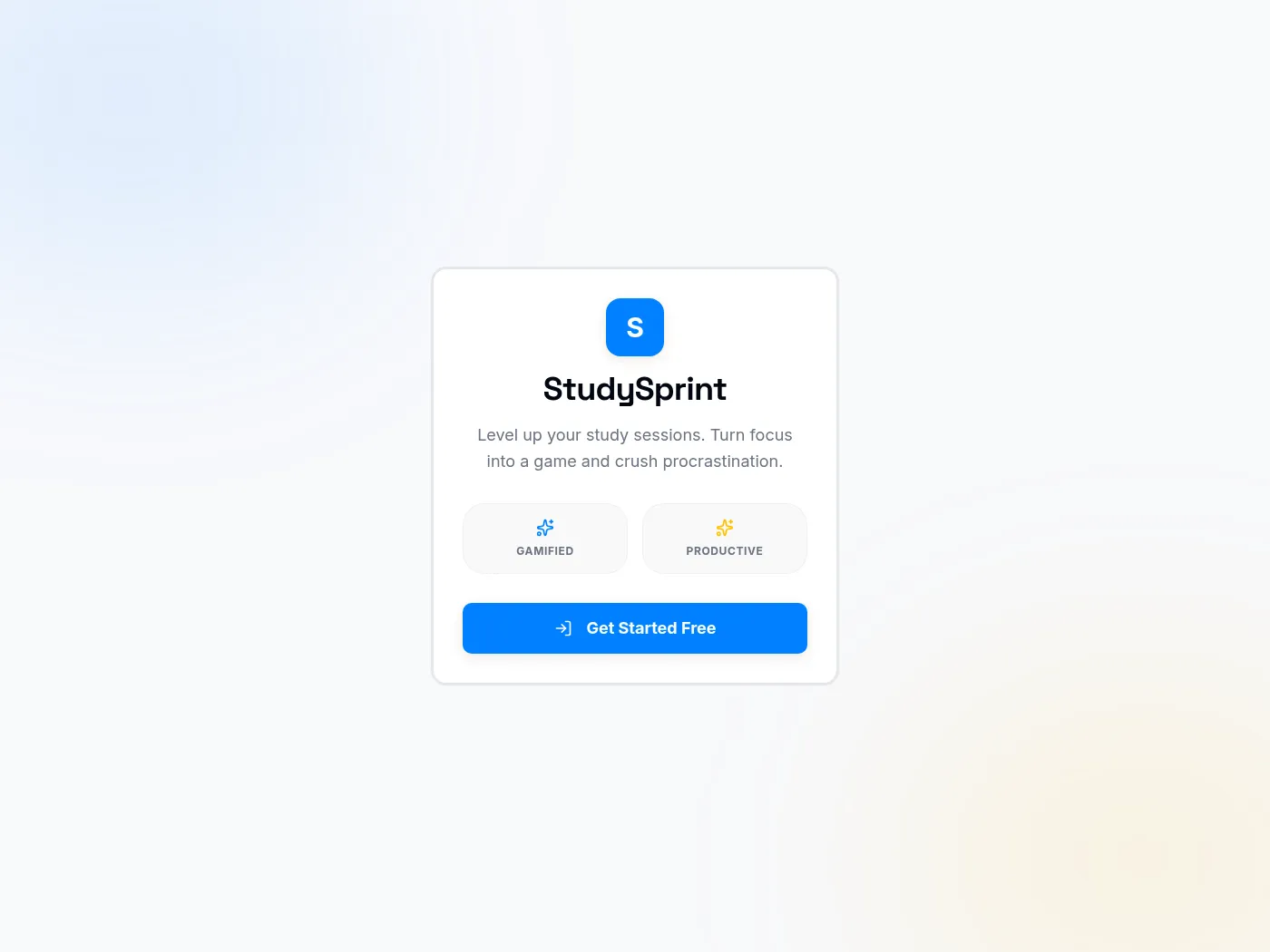 StudySprint MVP
