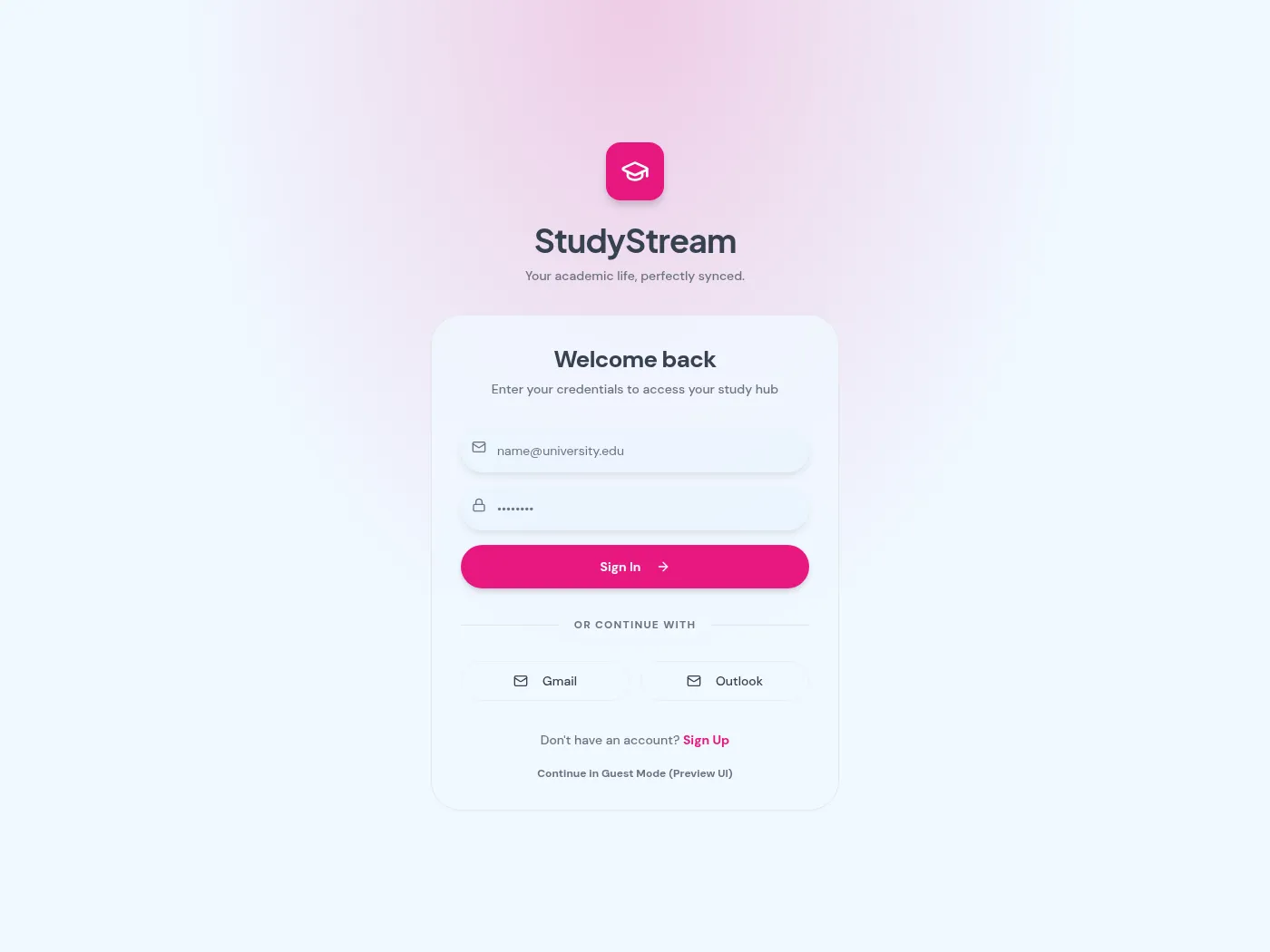 StudyStream Dashboard