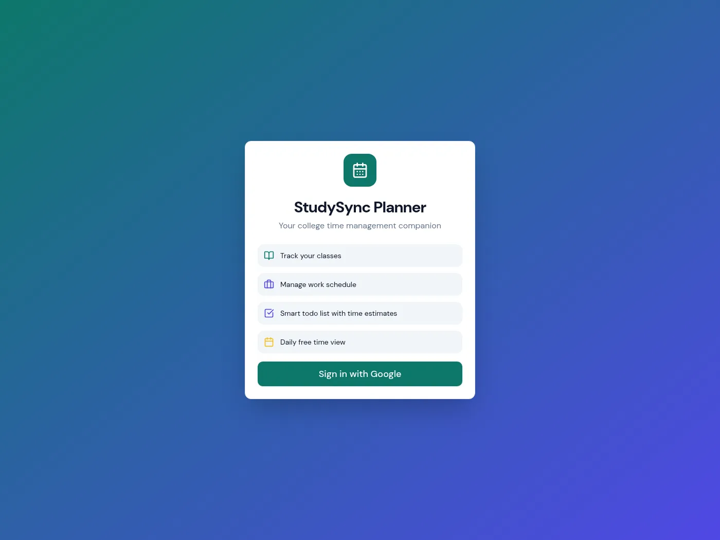 StudySync Planner