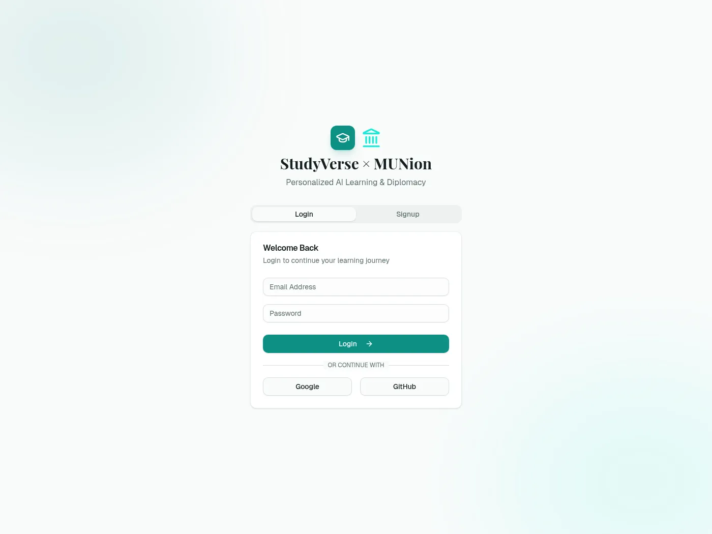 StudyVerse AI × MUNion