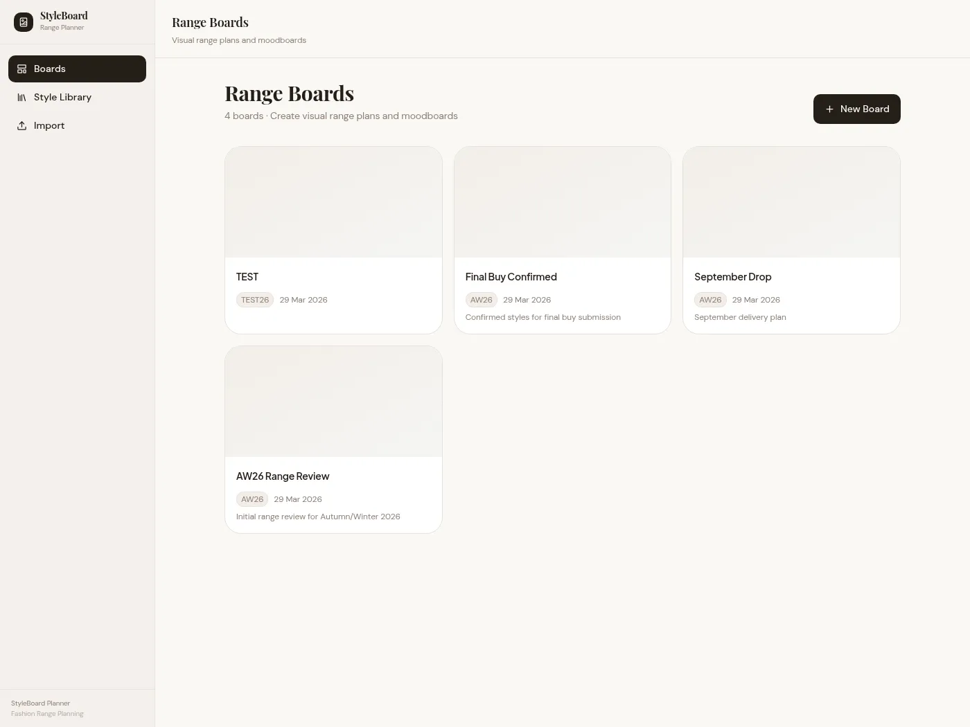 StyleBoard Planner