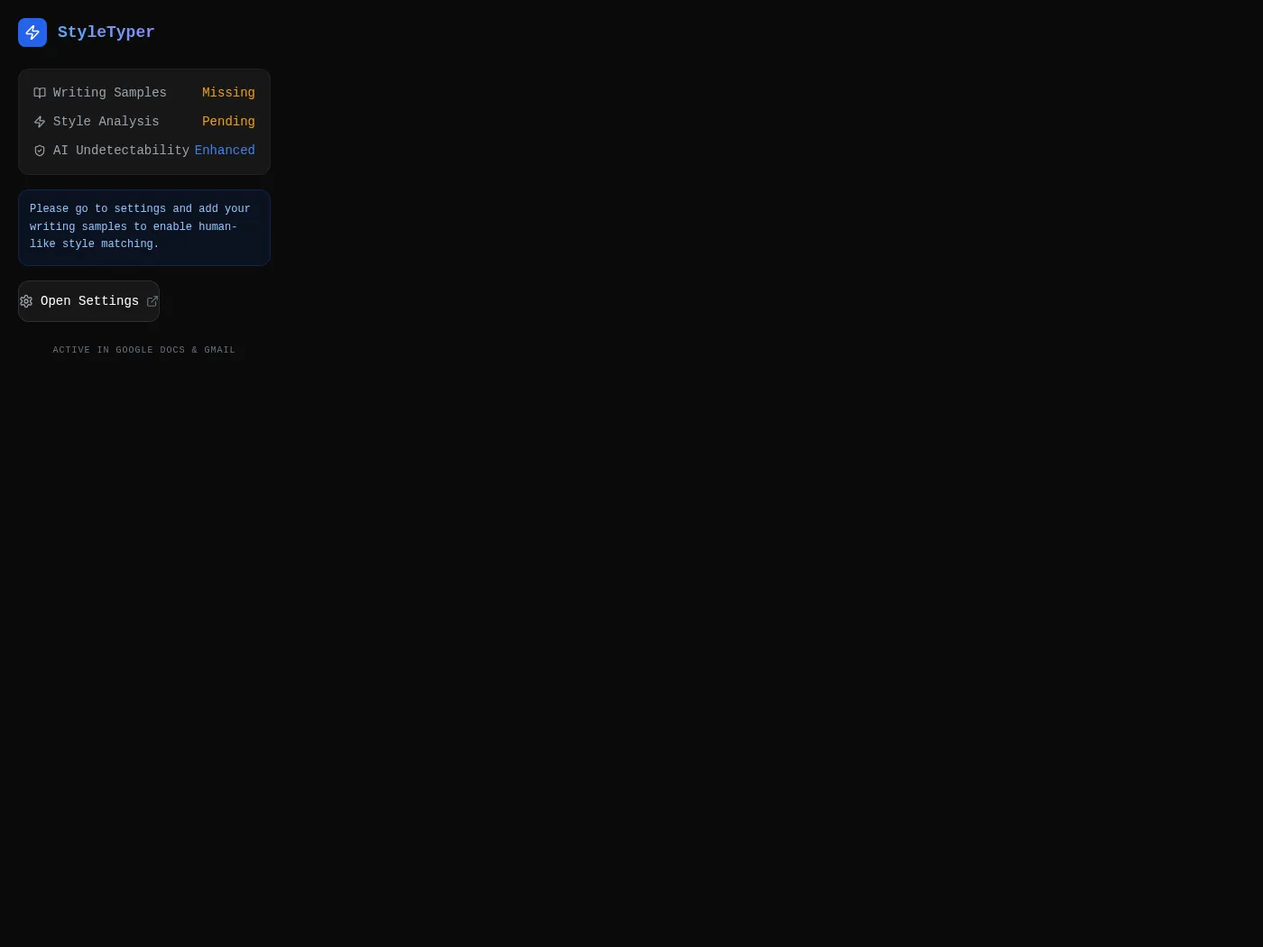 StyleTyper Chrome Extension