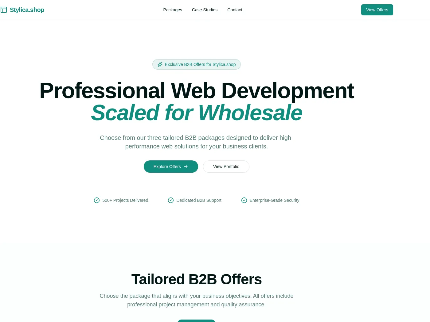 Stylica B2B Offers App