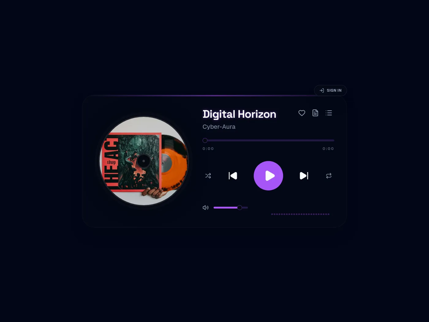 Stylish Music Player