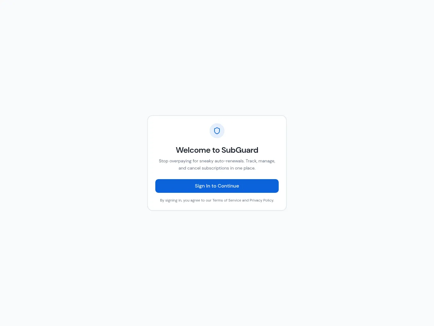SubGuard Assistant
