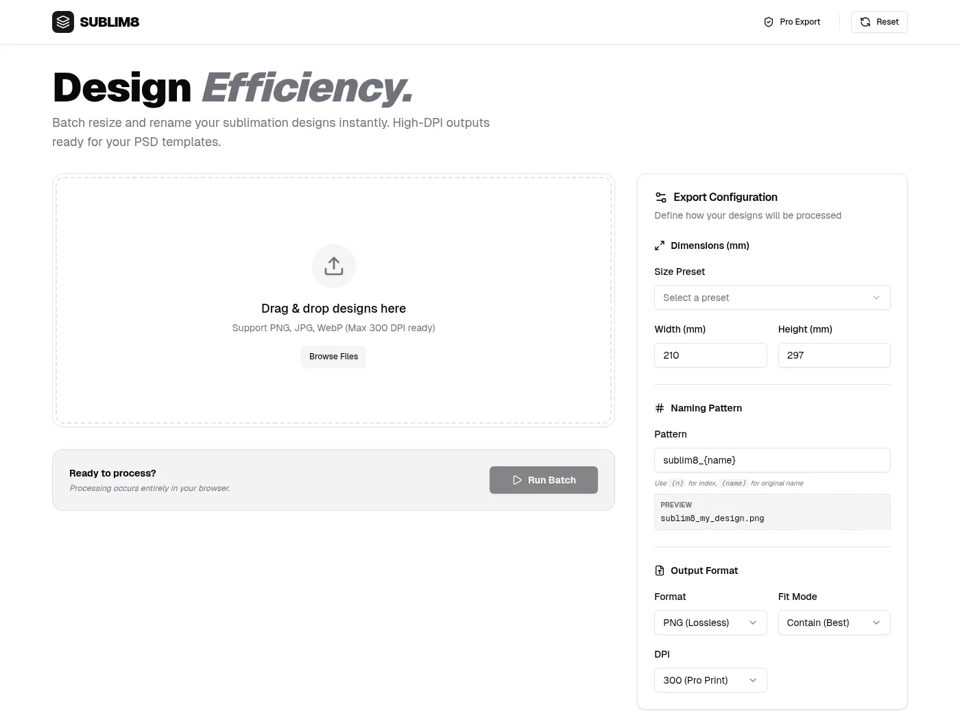 Sublim8 PSD Tool