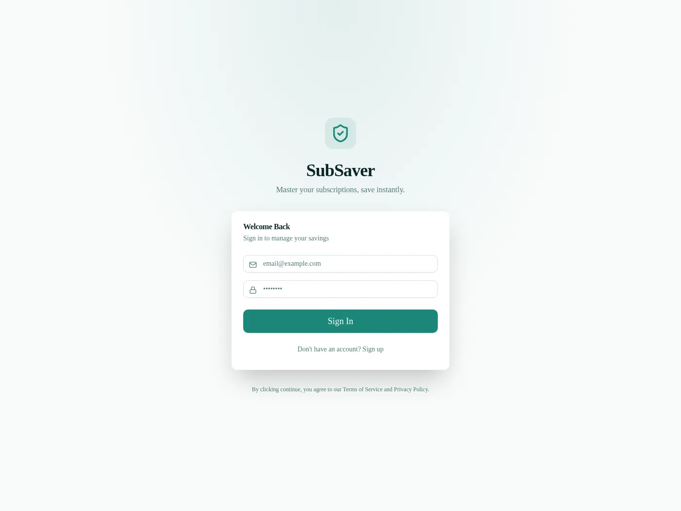 SubSaver MVP