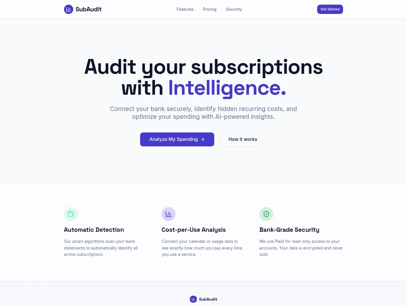 SubAudit Dashboard